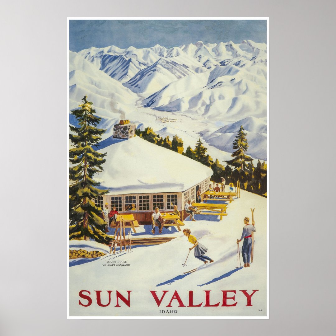 Sun Valley, Idaho, Ski Poster | Zazzle