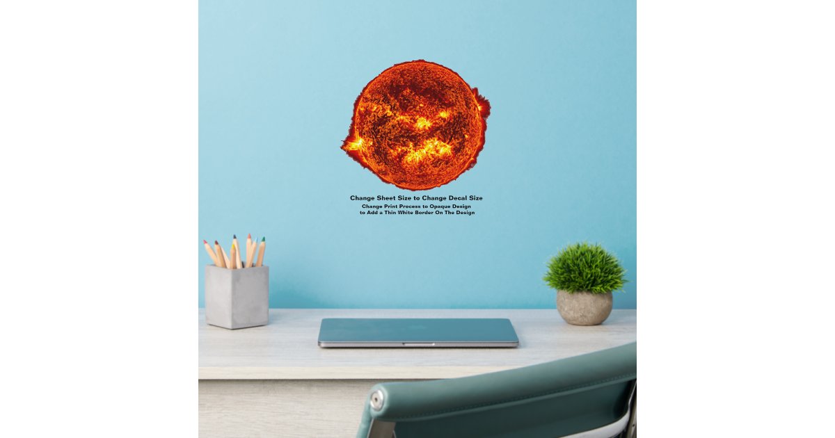 Sun with Solar Flares Real Photo Sol Wall Decal | Zazzle