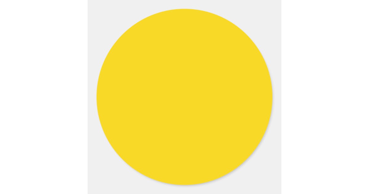 Sun Yellow Color Only Visual Identifier Tools Classic Round Sticker ...