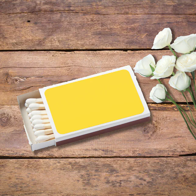 Sun Yellow Solid Color | Classic Elegant Matchboxes | Zazzle