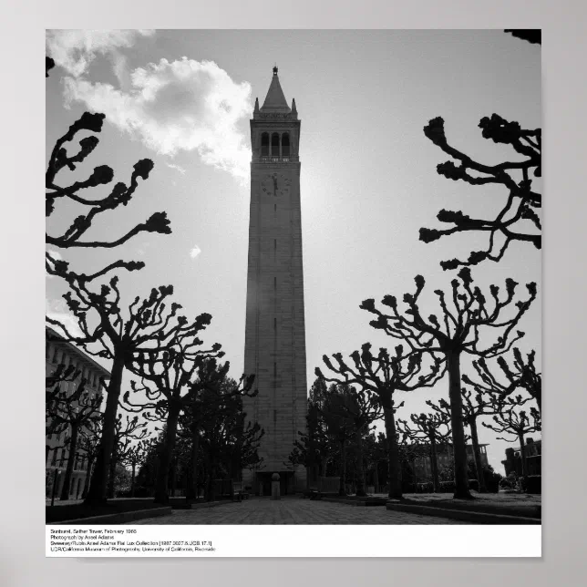 Sunburst, Sather Tower, February 1966 Poster | Zazzle