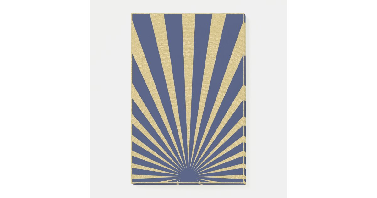 Sunburst stripes posters post-it notes | Zazzle
