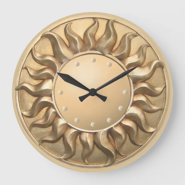 Sunburst Wall Clock | Zazzle