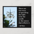 Suncatcher Spreading the Light Inspirational Quote Postcard | Zazzle