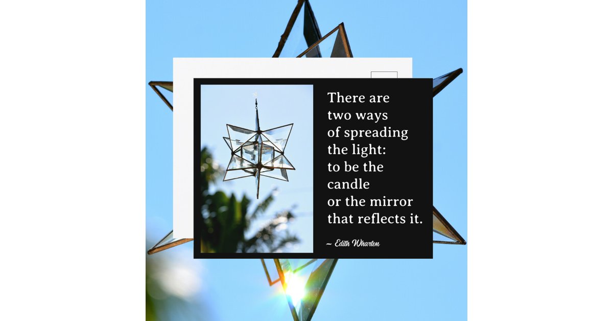 Suncatcher Spreading the Light Inspirational Quote Postcard | Zazzle