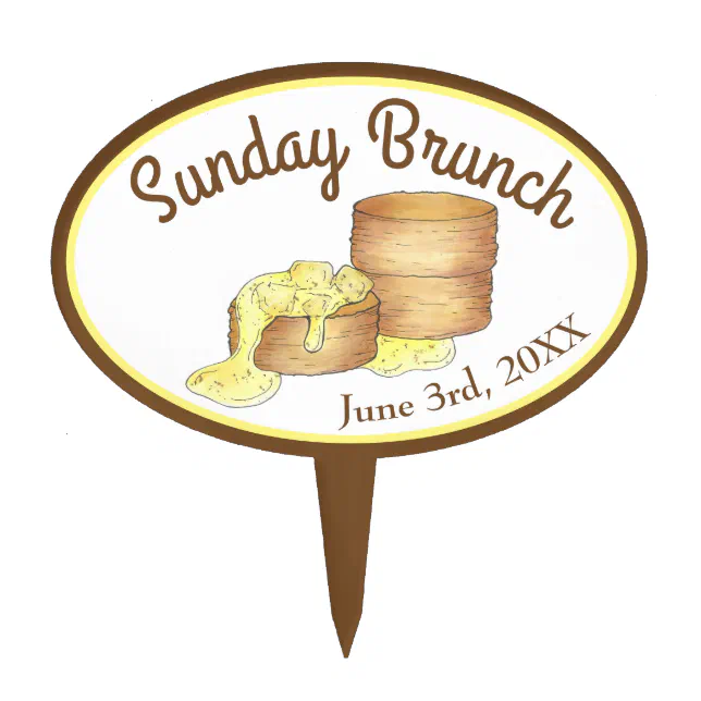 Sunday Breakfast Brunch Biscuits Sausage Gravy Cake Topper | Zazzle