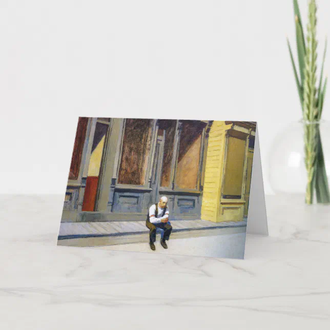 Sunday | Edward Hopper | Card | Zazzle