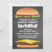 Sunday Funday Chalkboard Barbecue Party Invitation | Zazzle