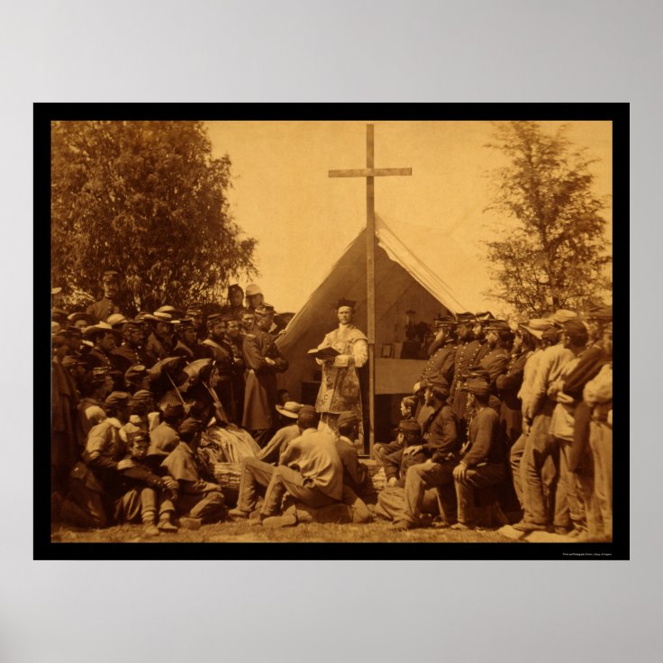 Sunday Morning Catholic Mass 1861 Poster | Zazzle
