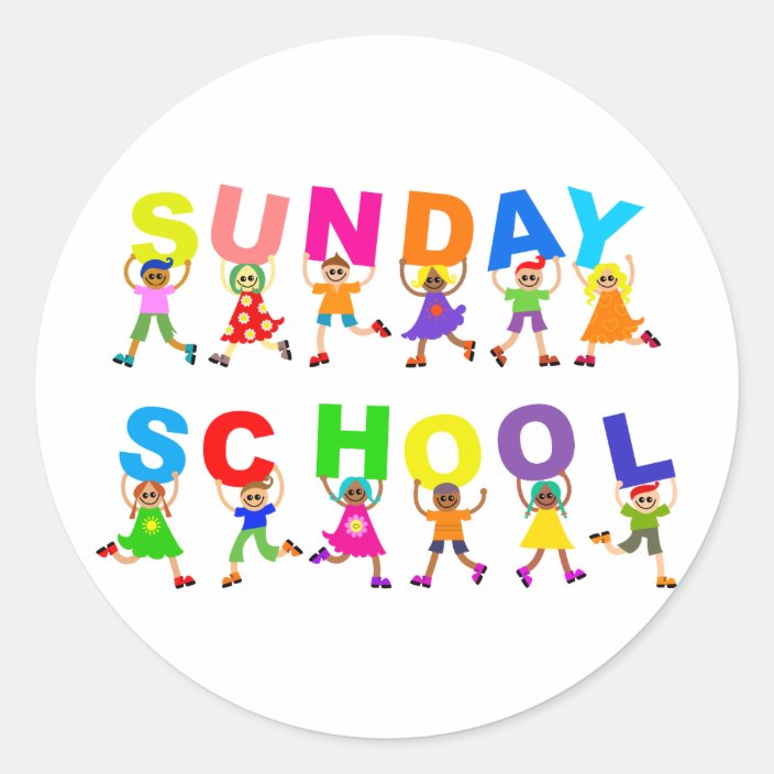 Sunday School Classic Round Sticker | Zazzle.com