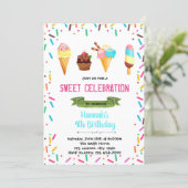 Sunday sundae party birthday invitation | Zazzle