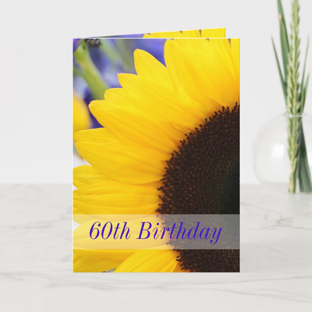 Sunflower 60th Birthday Party Invitation | Zazzle