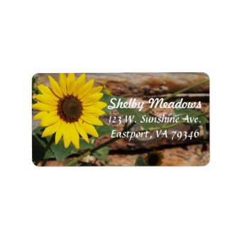 Sunflower Address Label | Zazzle