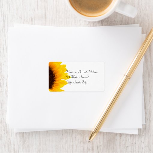 Sunflower Address Labels | Zazzle