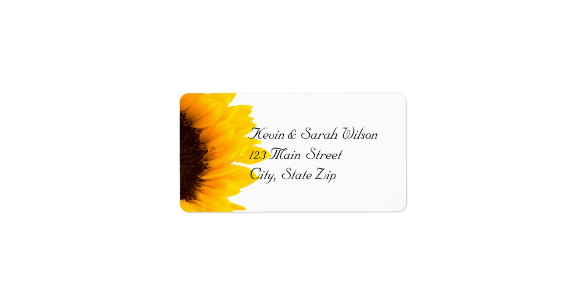Sunflower Address Labels | Zazzle