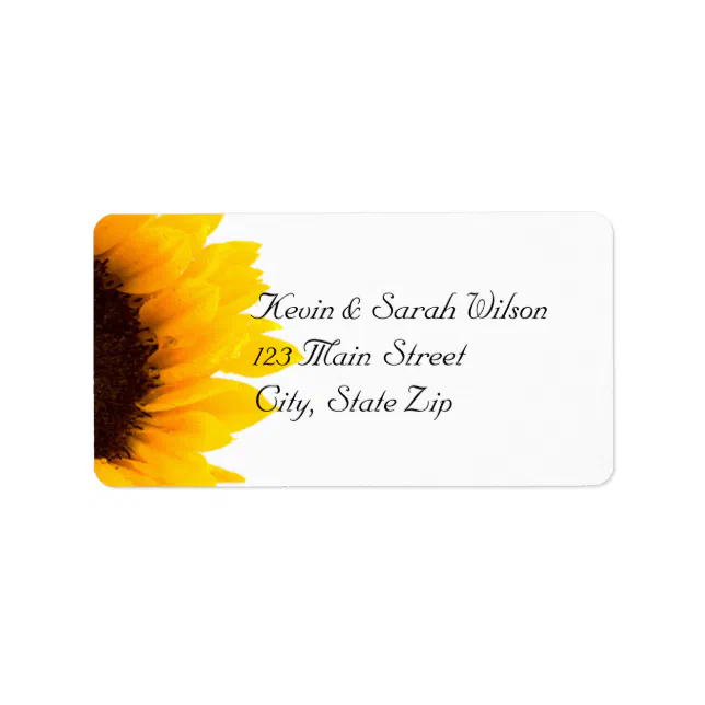 Sunflower Address Labels | Zazzle