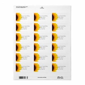 Sunflower Address Labels | Zazzle