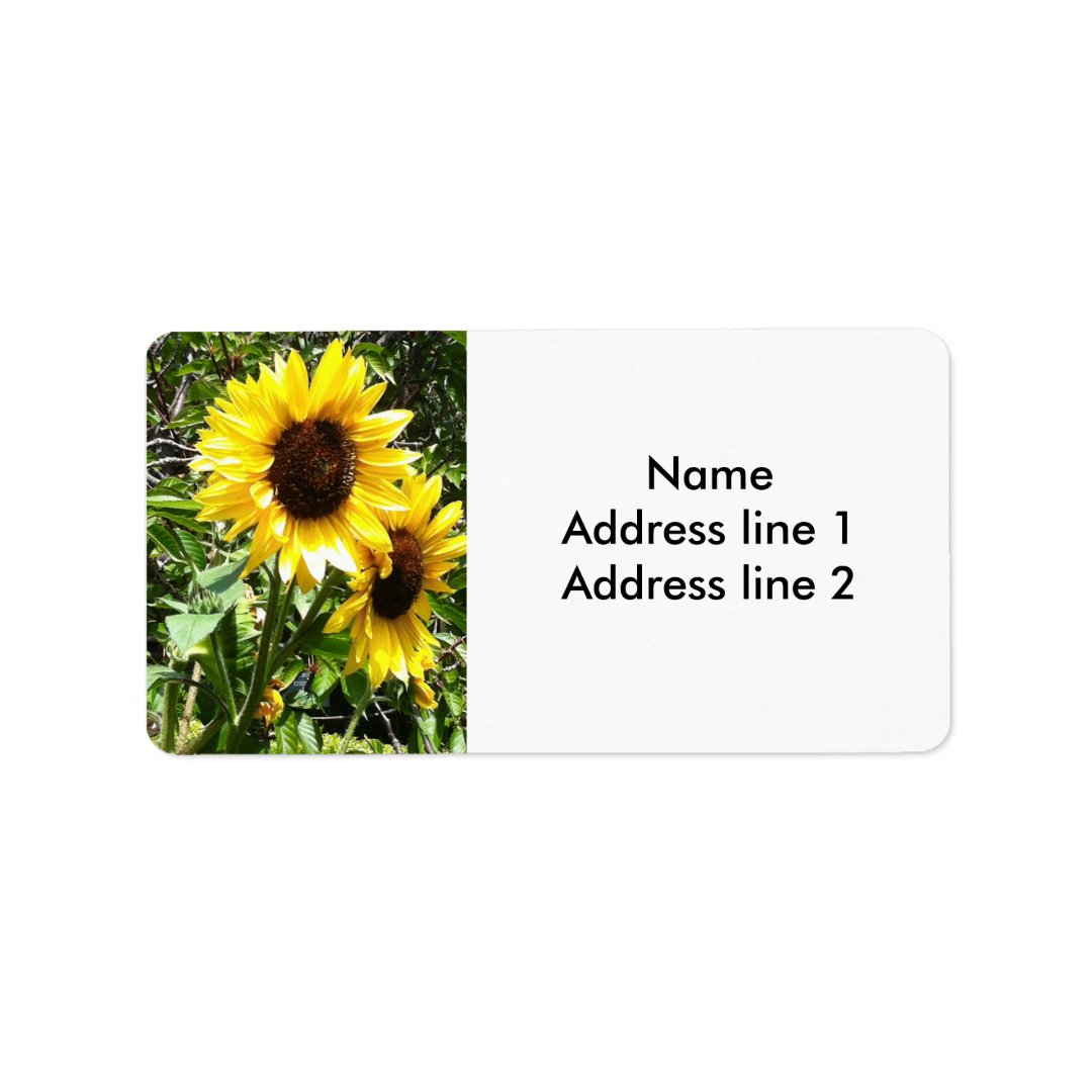 Sunflower address labels | Zazzle