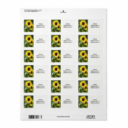 Sunflower address labels | Zazzle