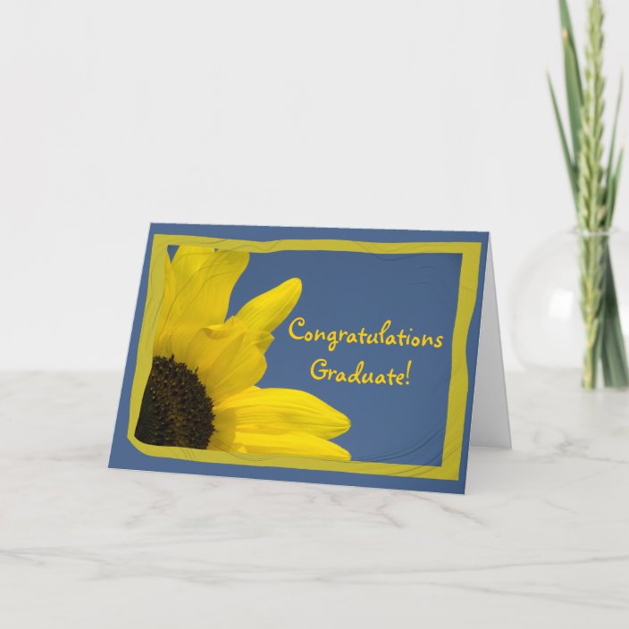 Sunflower and Sky Graduation Congratulations Card | Zazzle.com