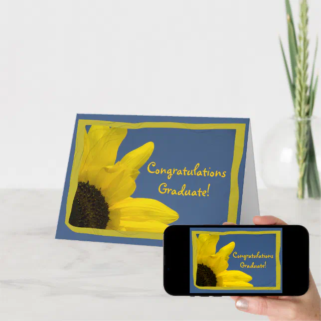 Sunflower and Sky Graduation Congratulations Card | Zazzle
