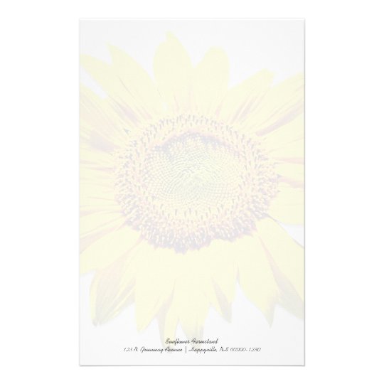 Sunflower Background Blank Custom Note Paper | Zazzle.com