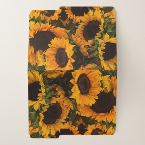 Sunflower Basket File Folder | Zazzle