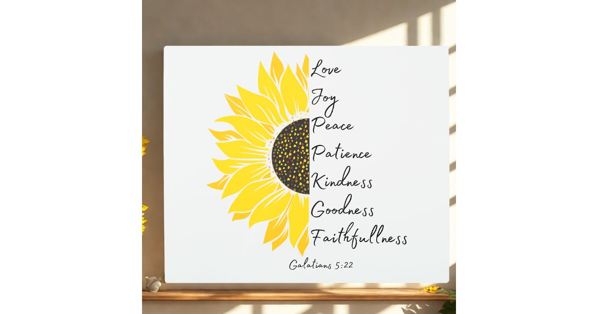 Sunflower Bible Verse Metal Print | Zazzle
