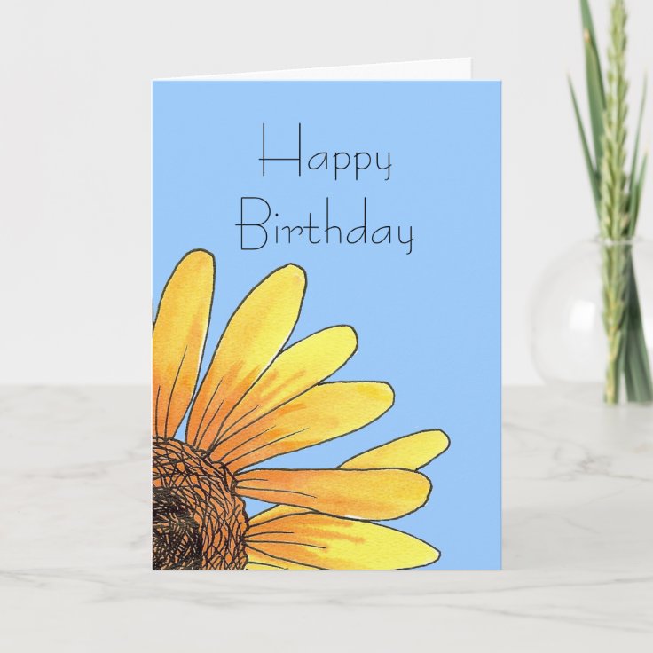 Sunflower Birthday Card | Zazzle