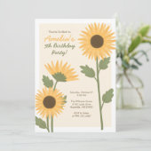 Sunflower Birthday Invitation for Girl's Party | Zazzle