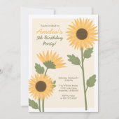 Sunflower Birthday Invitation for Girl's Party | Zazzle