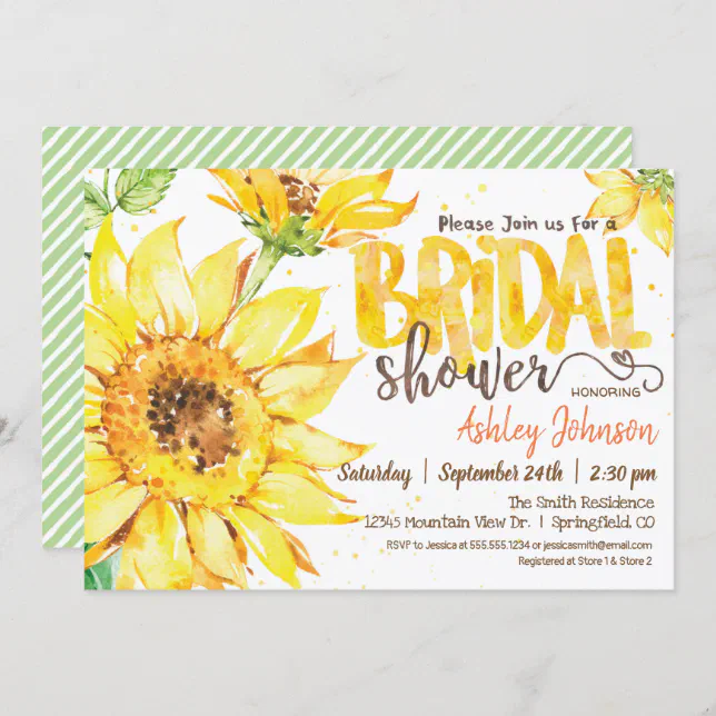 Sunflower Bridal Shower invitation | Zazzle