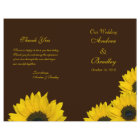 Sunflower Brown Yellow Wedding Program | Zazzle