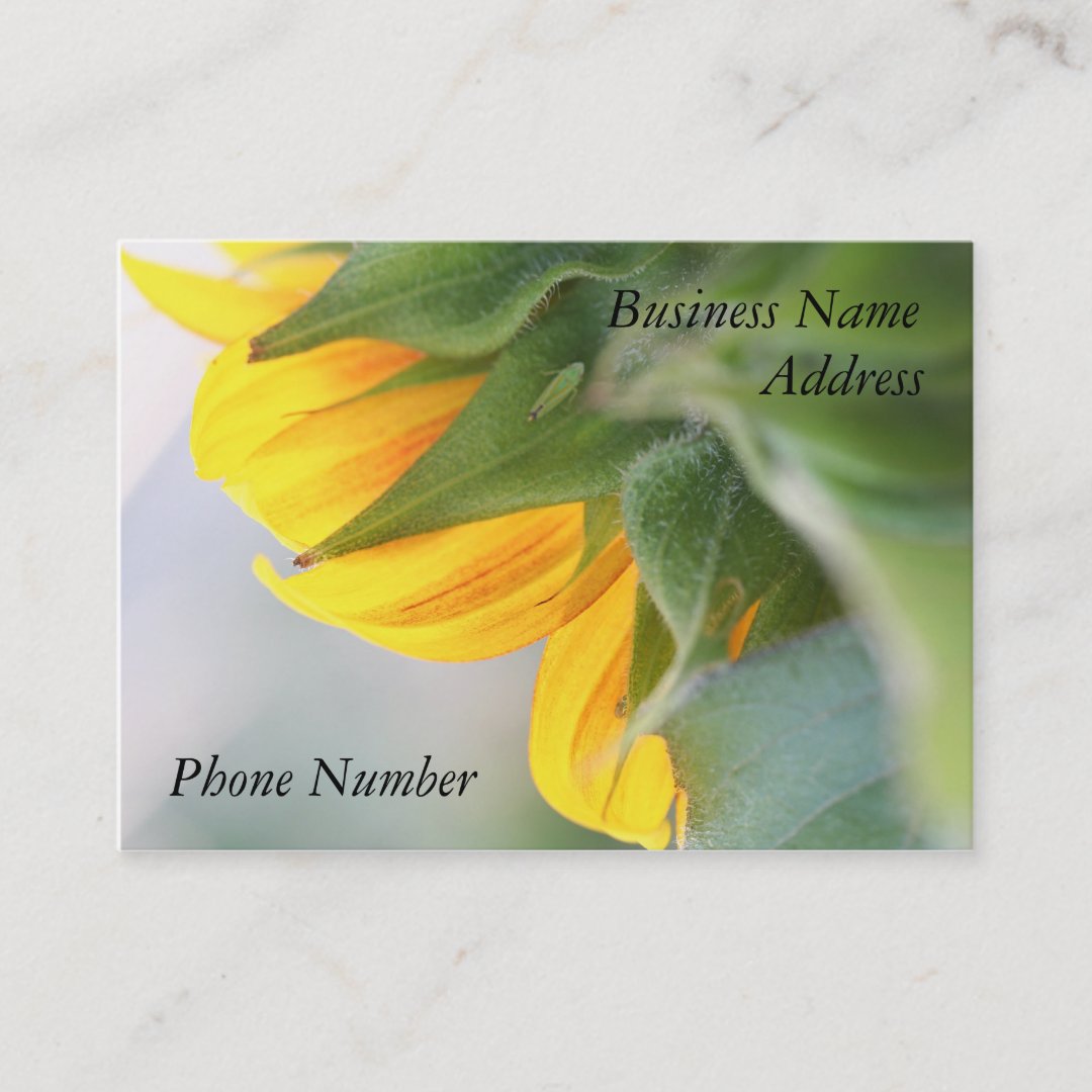 Sunflower Business Card Make it your Own! | Zazzle