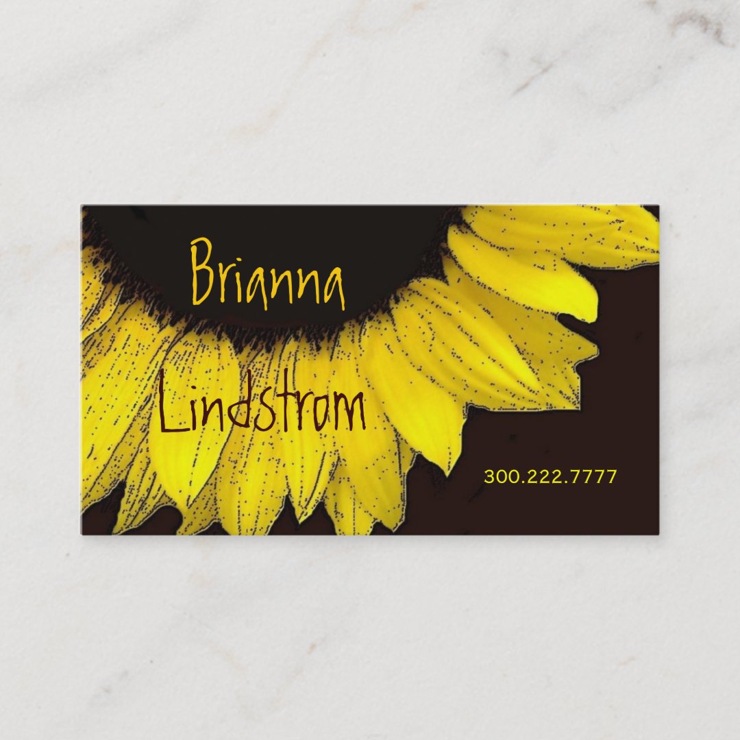 SUNFLOWER Business Card Template | Zazzle