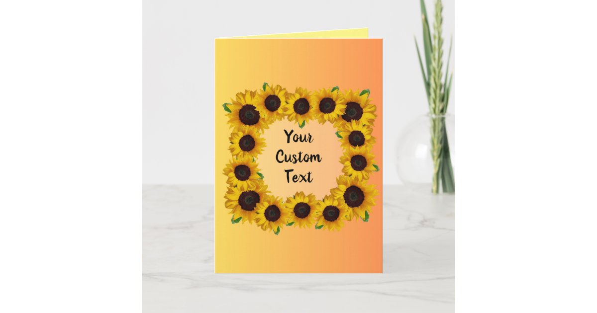 Sunflower Card for to Cheer Someone Up | Zazzle