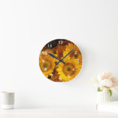 Sunflower clock | Zazzle