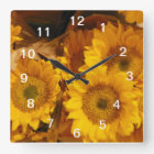 Sunflower clock | Zazzle
