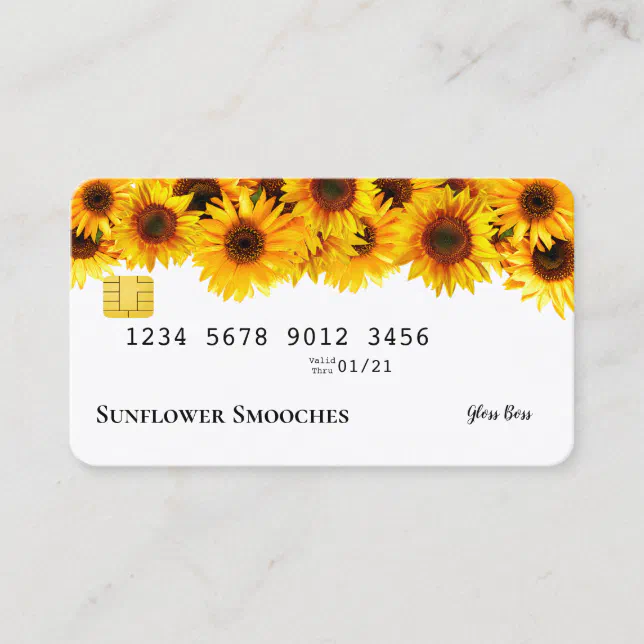 Sunflower Credit Card Business Card | Zazzle