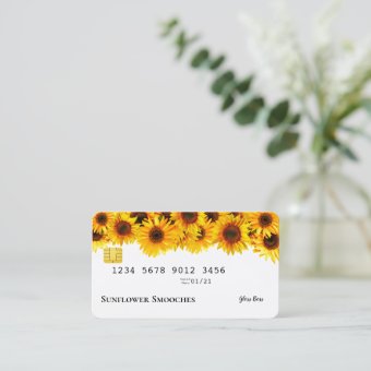 Sunflower Credit Card Business Card | Zazzle