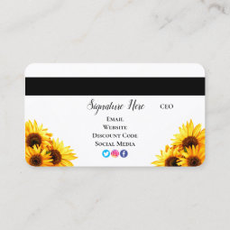 Sunflower Credit Card Business Card | Zazzle