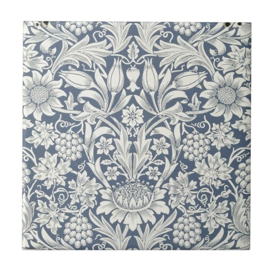 Sunflower Design (by William Morris) Ceramic Tile | Zazzle.com