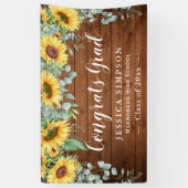 Sunflower Eucalyptus Rustic Graduation Graduate Banner | Zazzle