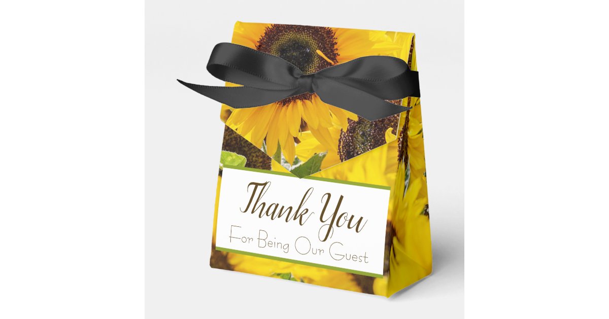 Sunflower Favor Box | Zazzle