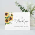 Sunflower Flat Thank You Cards | Zazzle