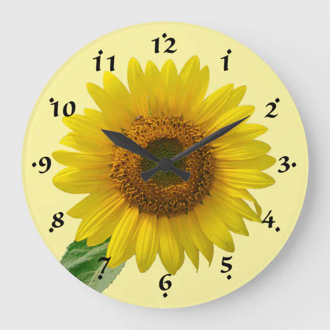 Sunflower Floral Clock | Zazzle