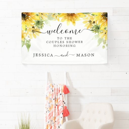 Sunflower Garden Vinyl Welcome Banner | Zazzle