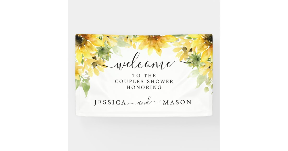 Sunflower Garden Vinyl Welcome Banner | Zazzle