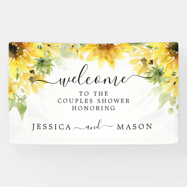 Sunflower Garden Vinyl Welcome Banner | Zazzle