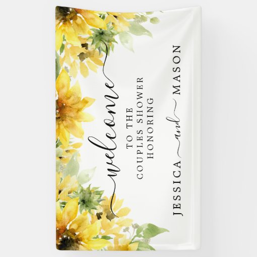 Sunflower Garden Vinyl Welcome Banner | Zazzle